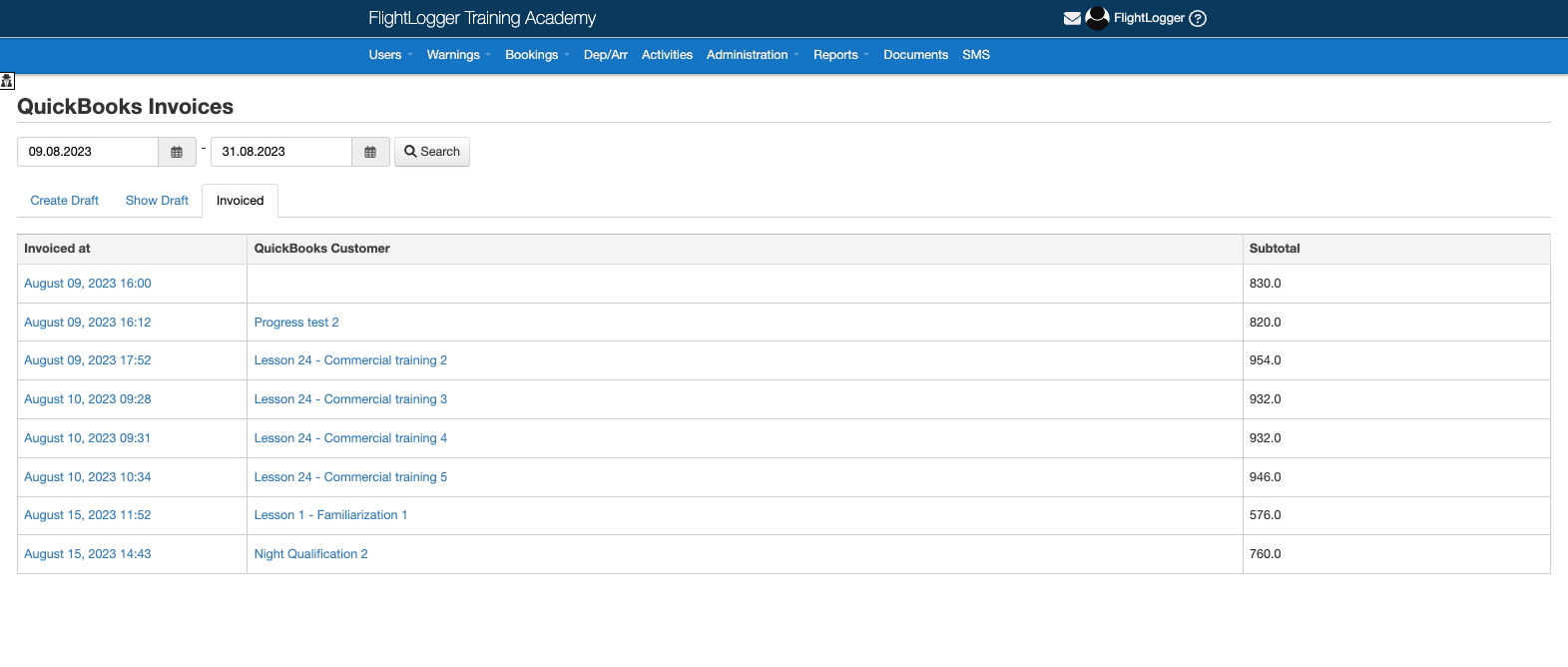 Managing invoicing with QuickBooks Integration Module (QIM)